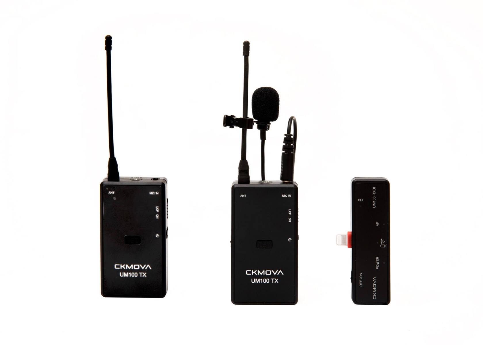 Set 2 microfoane lavaliera wireless CKMOVA UM100, Negru - eMAG.ro